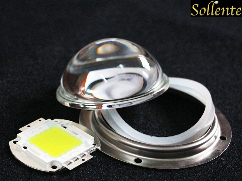 100W Flood Light Optical Glass COB LED Lens 90° Luminous Angle