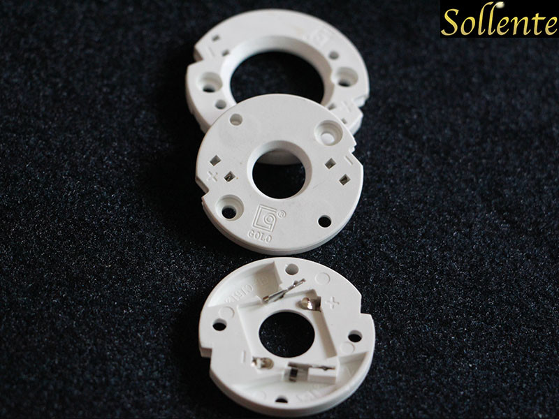 Beryllium Copper Nickel Plated COB LED Holder White Color 35mm Diameter