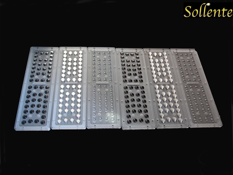 56W LED PC Multi Lens Array Asymmetric For SMD 3528 LED Street Light ...