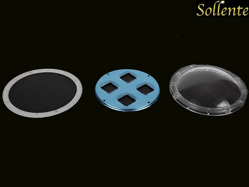 Warehouse Light Plastic Round LED Lens Cover High Efficiency 80Watt 157mm