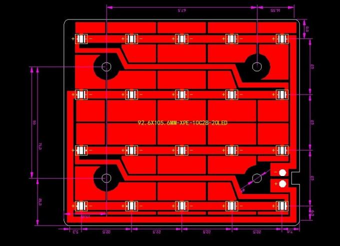 20W PCB Led Module SMD 3535 Cree XTE 150 lumen for Led Road Light